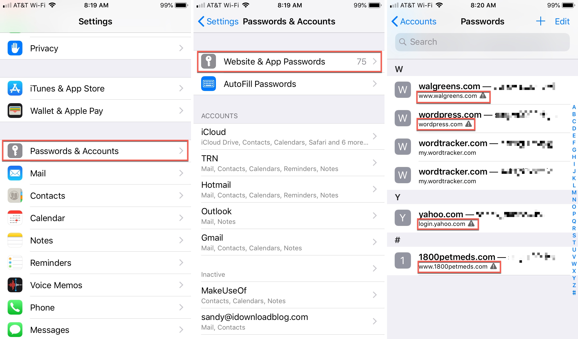 How To Use Password Auditing On Iphone Ipad And Mac Mid Atlantic