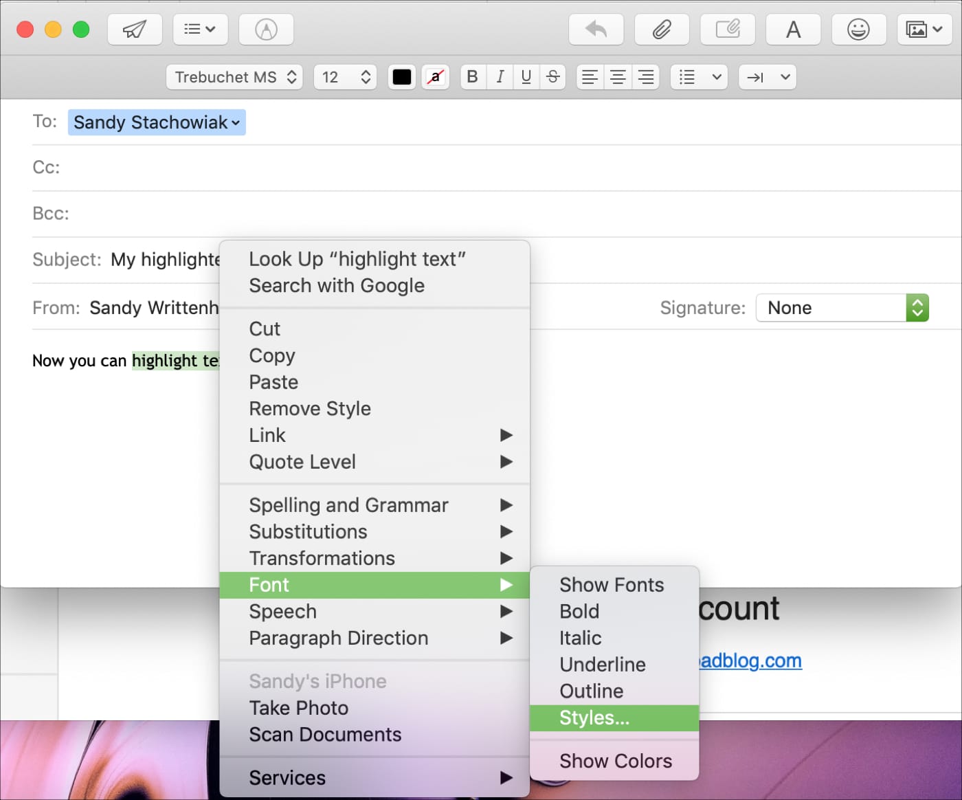 How To Highlight Text In Mac Mail To Emphasize Your Words Mid How To Highlight Text In Mac Mail To Emphasize Your Words Mid