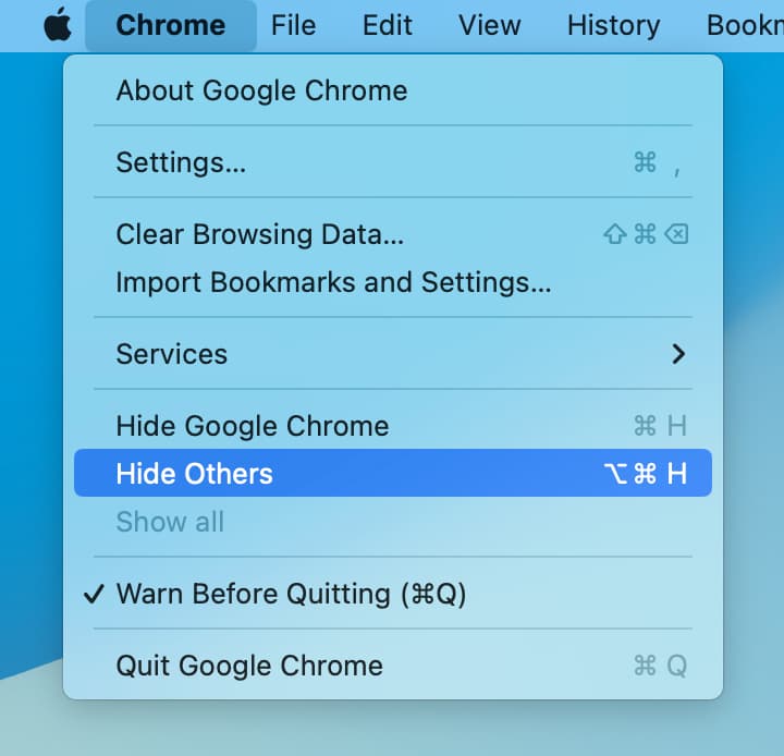 How to quickly hide all apps except for the active one on Mac | Mid ... How to quickly hide all apps except for the active one on Mac | Mid ...