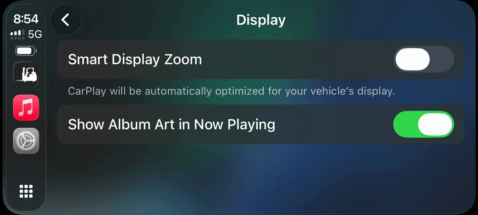 iOS 26: Smart Display Zoom on CarPlay brings an extra row of app icons ...